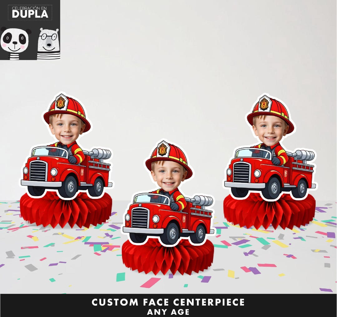 Firefighter Centerpiece - Face Centerpiece -custom Face- Centerpiece ...