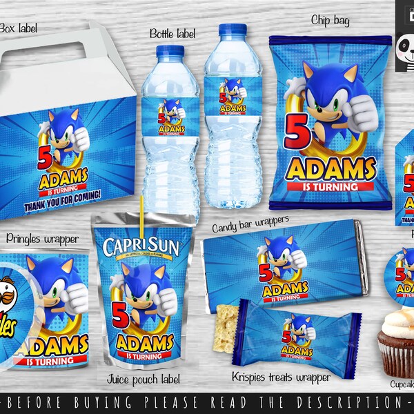 Sonic Party Printable - Etsy