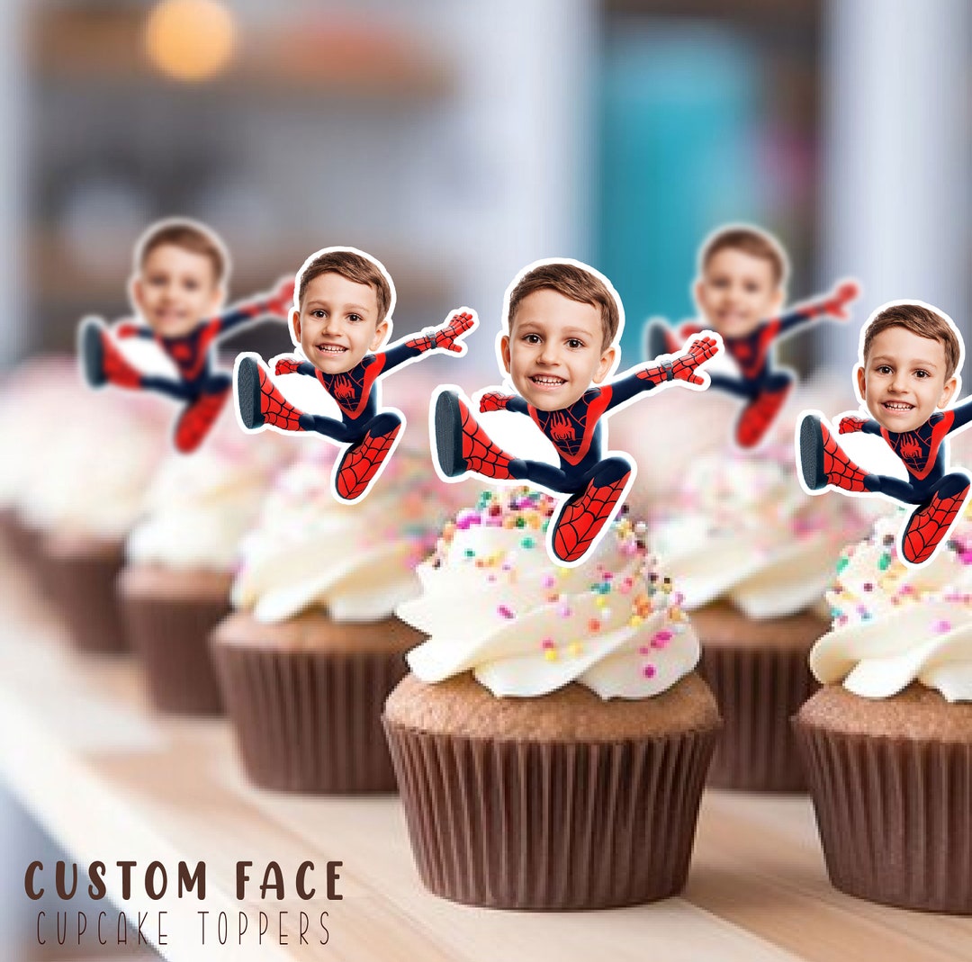 Cupcake Toppers Custom Face Photo Cupcake Topper Birthday - Etsy
