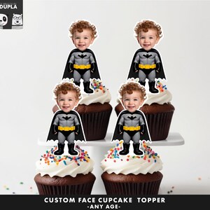 Superhero Cake Topper - Face Cake Topper -custom Face- Cake Topper ...
