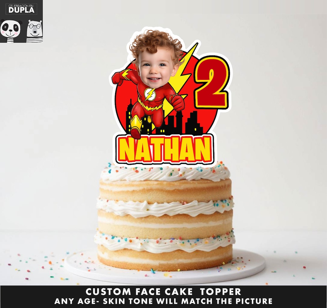 Superhero Cake Topper - Face Cake Topper -custom Face- Cake Topper ...