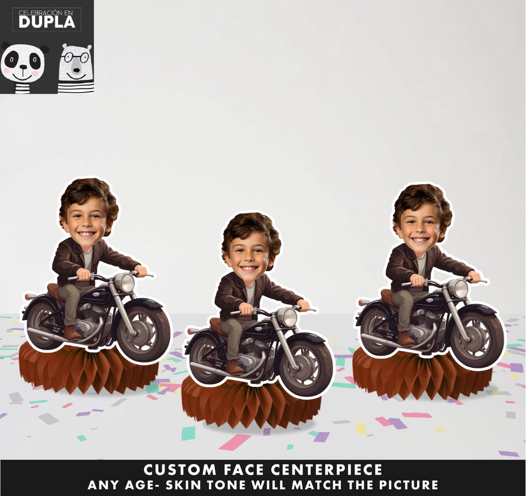 Motorcycle Centerpiece - Face Centerpiece -custom Face- Centerpiece ...