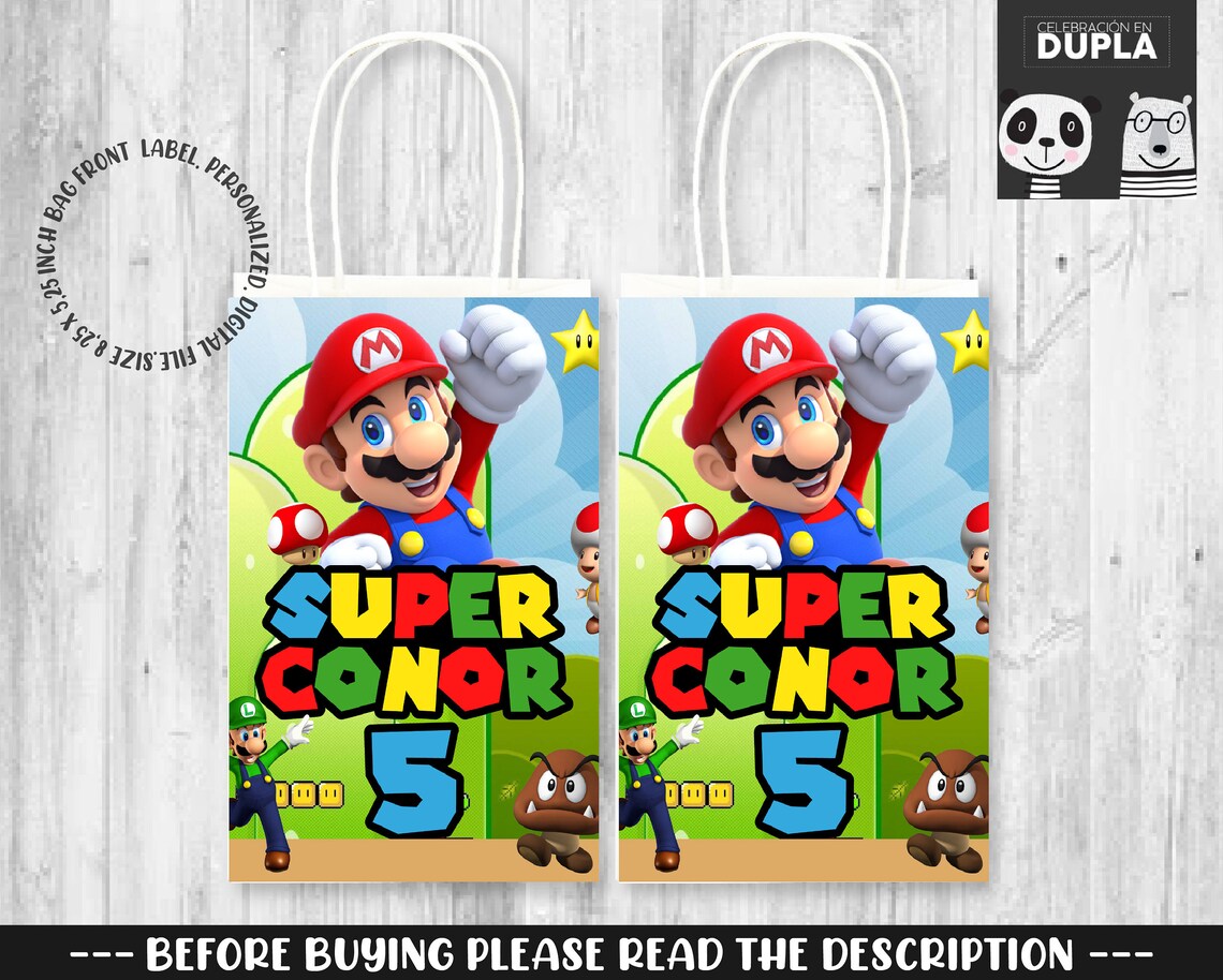 Super Mario Party Bundle Printable Party Bundle Chip Bag Personalized ...