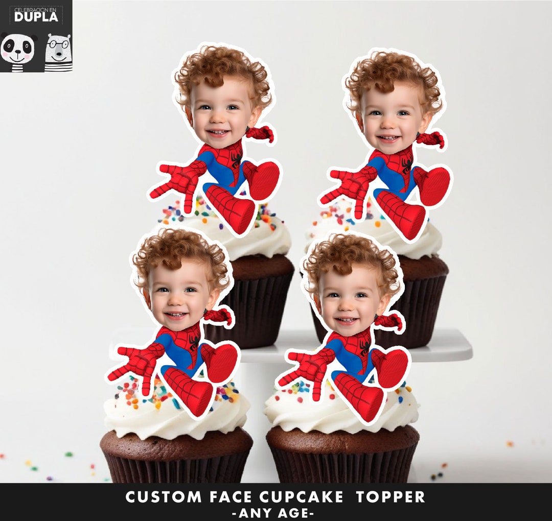 Cupcake Toppers - Face Cupcake Topper -custom Face- Cupcake Topper ...