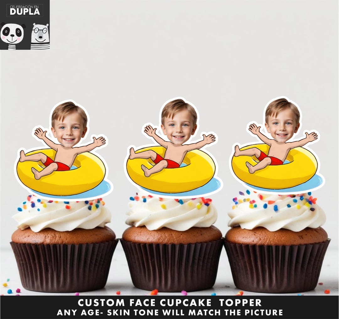 Cupcake Toppers - Face Cupcake Topper -custom Face- Cupcake Topper ...