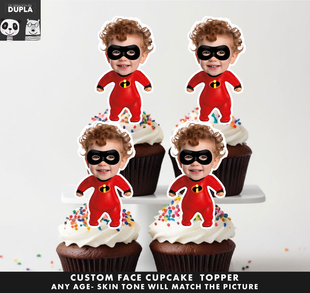 Cupcake Toppers - Face Cupcake Topper -custom Face- Cupcake Topper ...