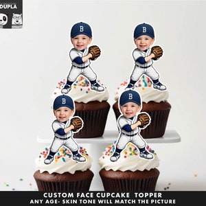 Dodgers Face Cupcake Topper - Etsy