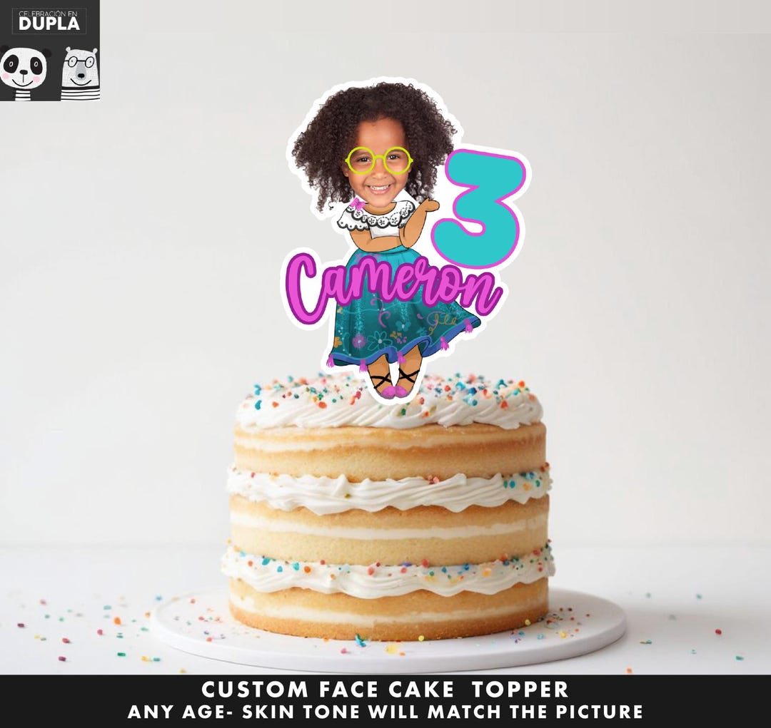 Cake Topper - Face Cake Topper -custom Face Cake Topper- Topper ...