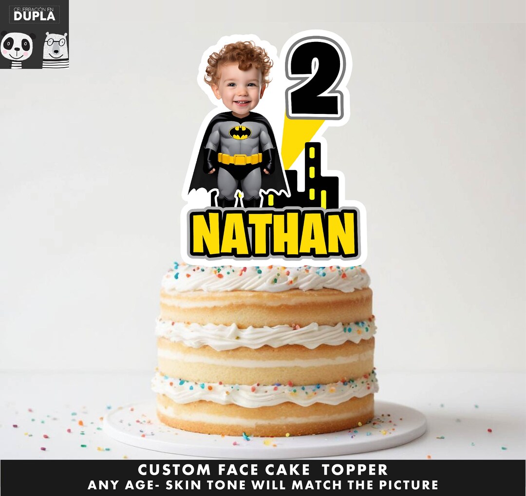 Superhero Cake Topper Face Cake Topper custom Face Cake Topper Topper ...