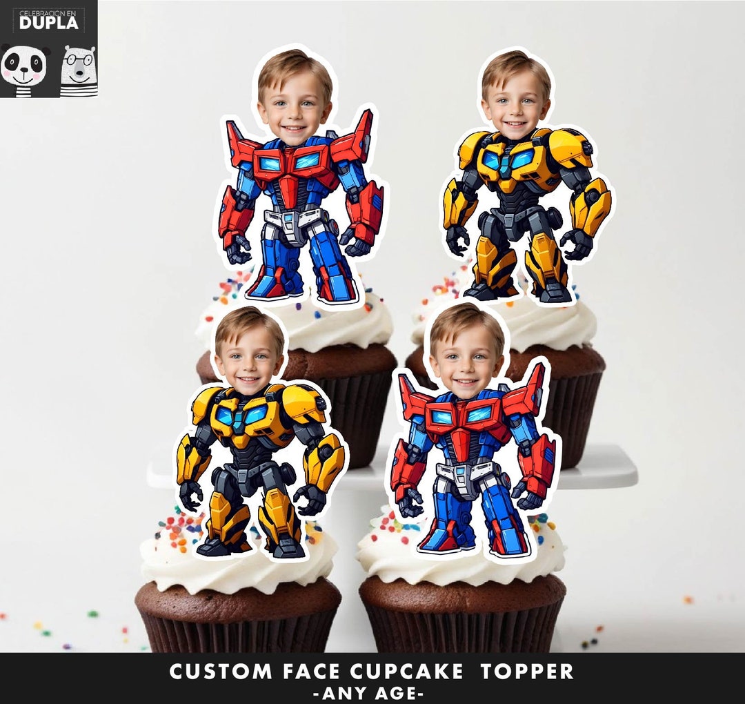 Cupcake Toppers - Face Cupcake Topper -custom Face- Cupcake Topper ...