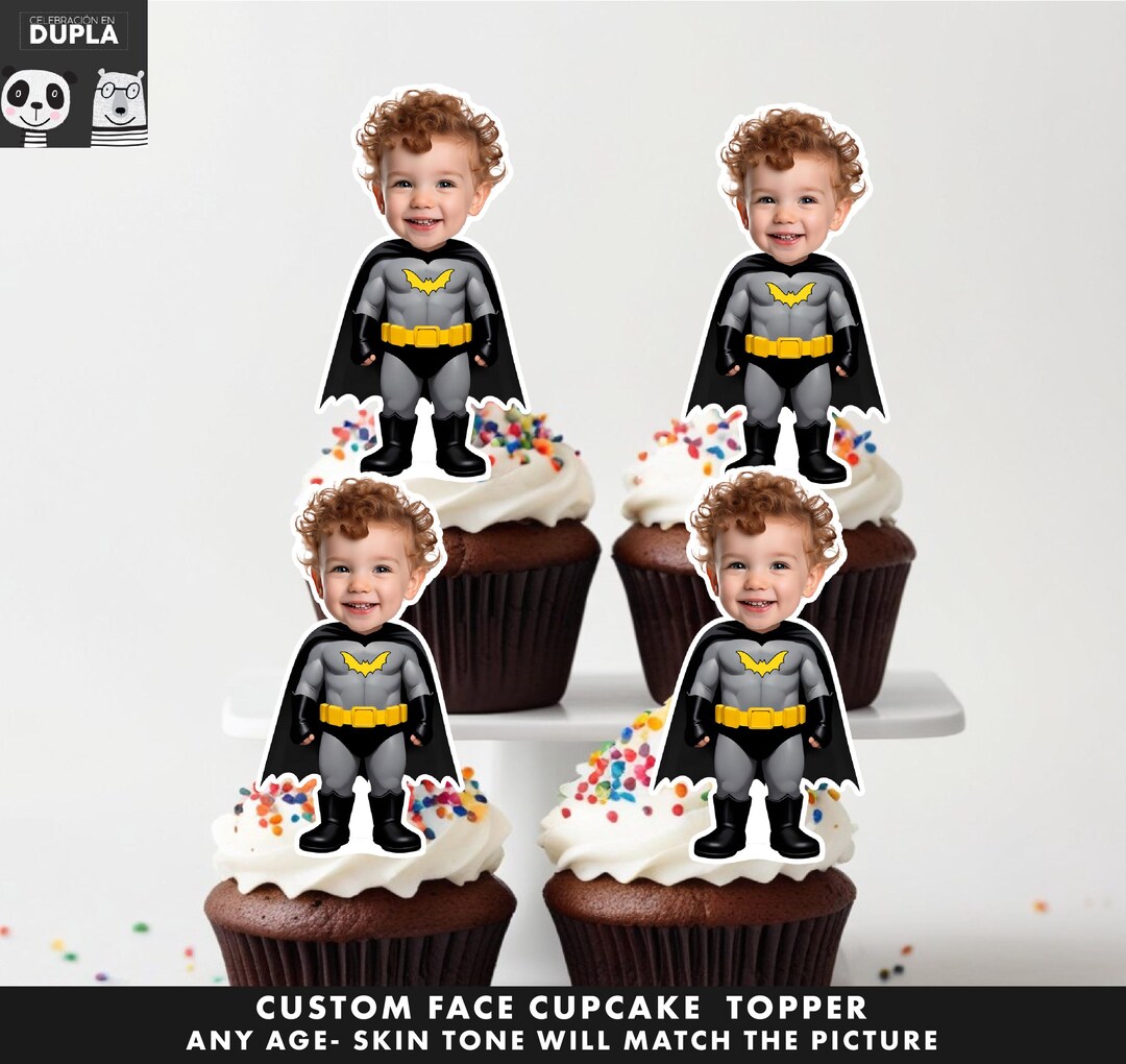 Superhero Cake Topper Face Cake Topper custom Face Cake Topper Topper ...