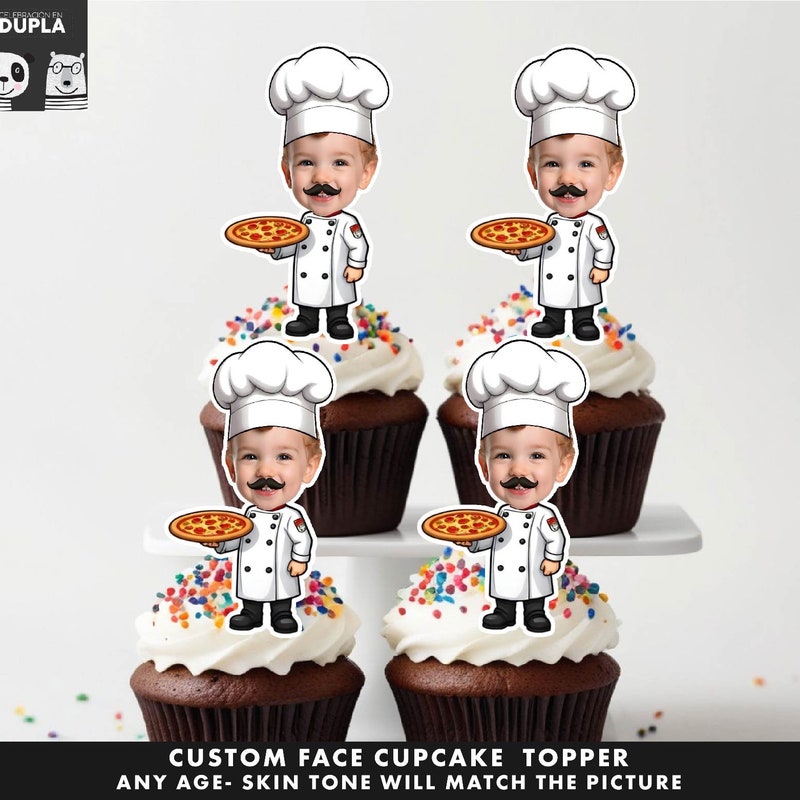 Chef Cupcake Toppers - Etsy