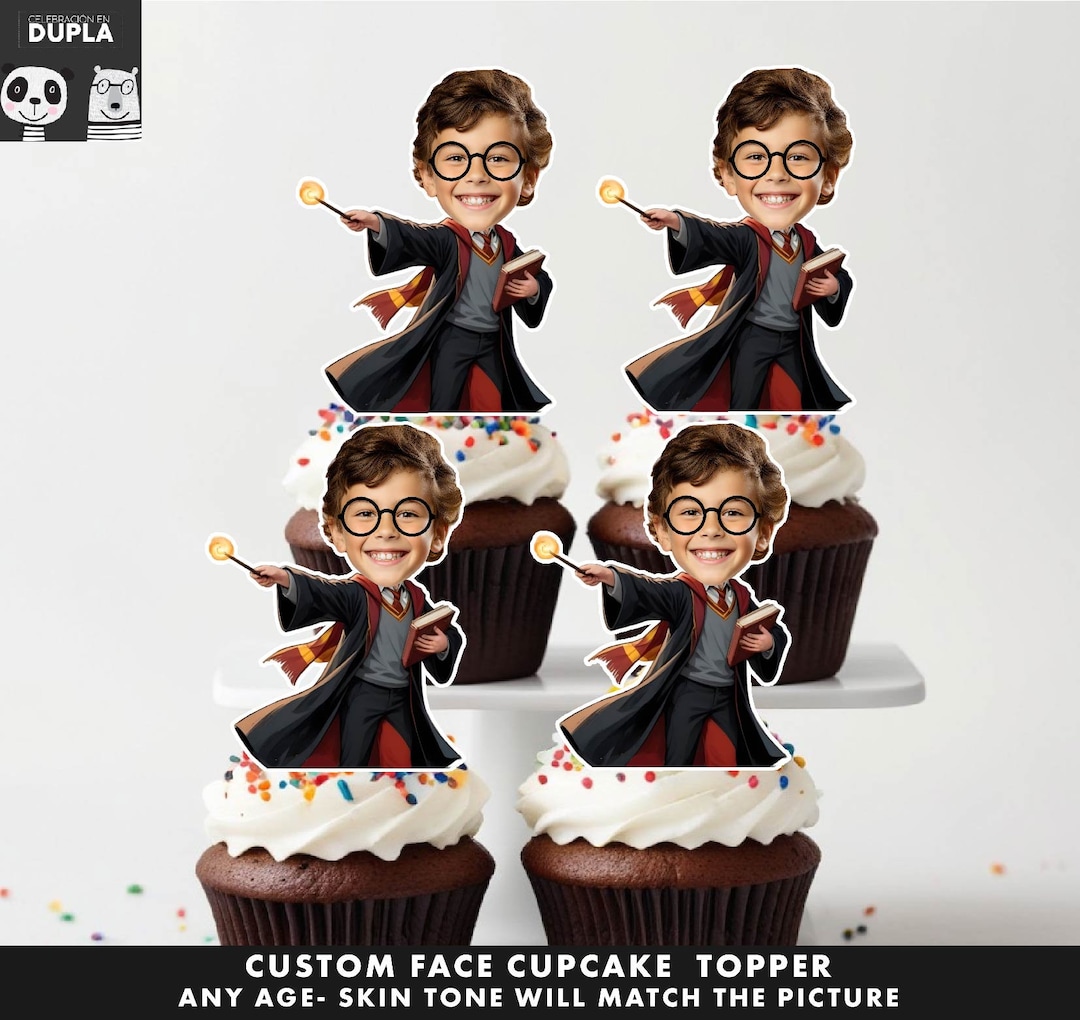 Cupcake Toppers - Face Cupcake Topper -custom Face- Cupcake Topper ...