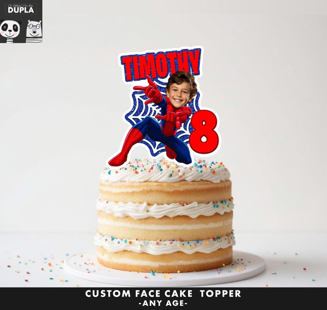 Superhero Cake Topper - Face Cake Topper -custom Face- Cake Topper ...