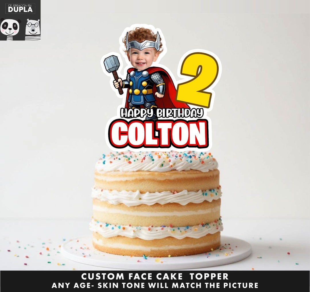 Superhero Cake Topper - Face Cake Topper -custom Face- Cake Topper ...