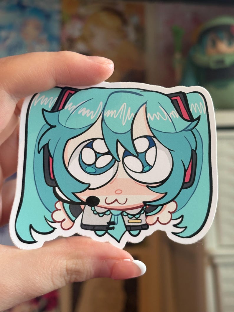 Hatsune Miku Kagamine Rin Super Sonico Fujoshi Miku Chibi 8cm Stickers ...