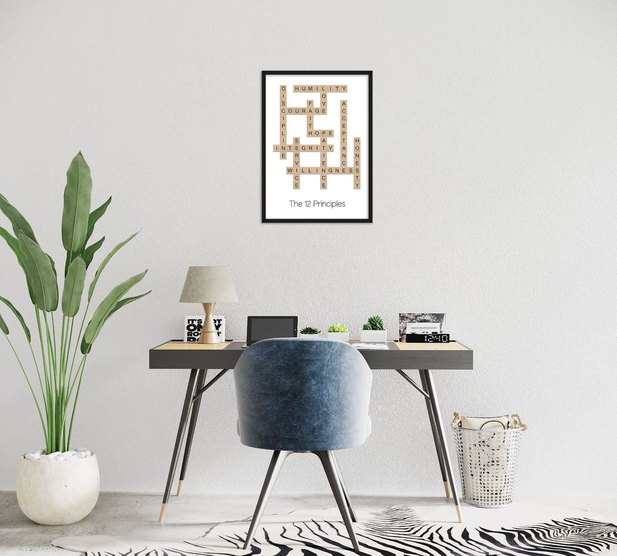 The 12 Principles Scrabble AA Art Recovery Wall Art - Etsy
