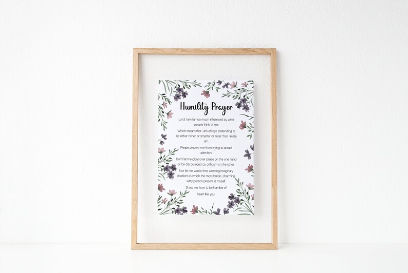 Humility Prayer Poster, AA Wall Art, Recovery Wall Art, Sobriety Wall ...