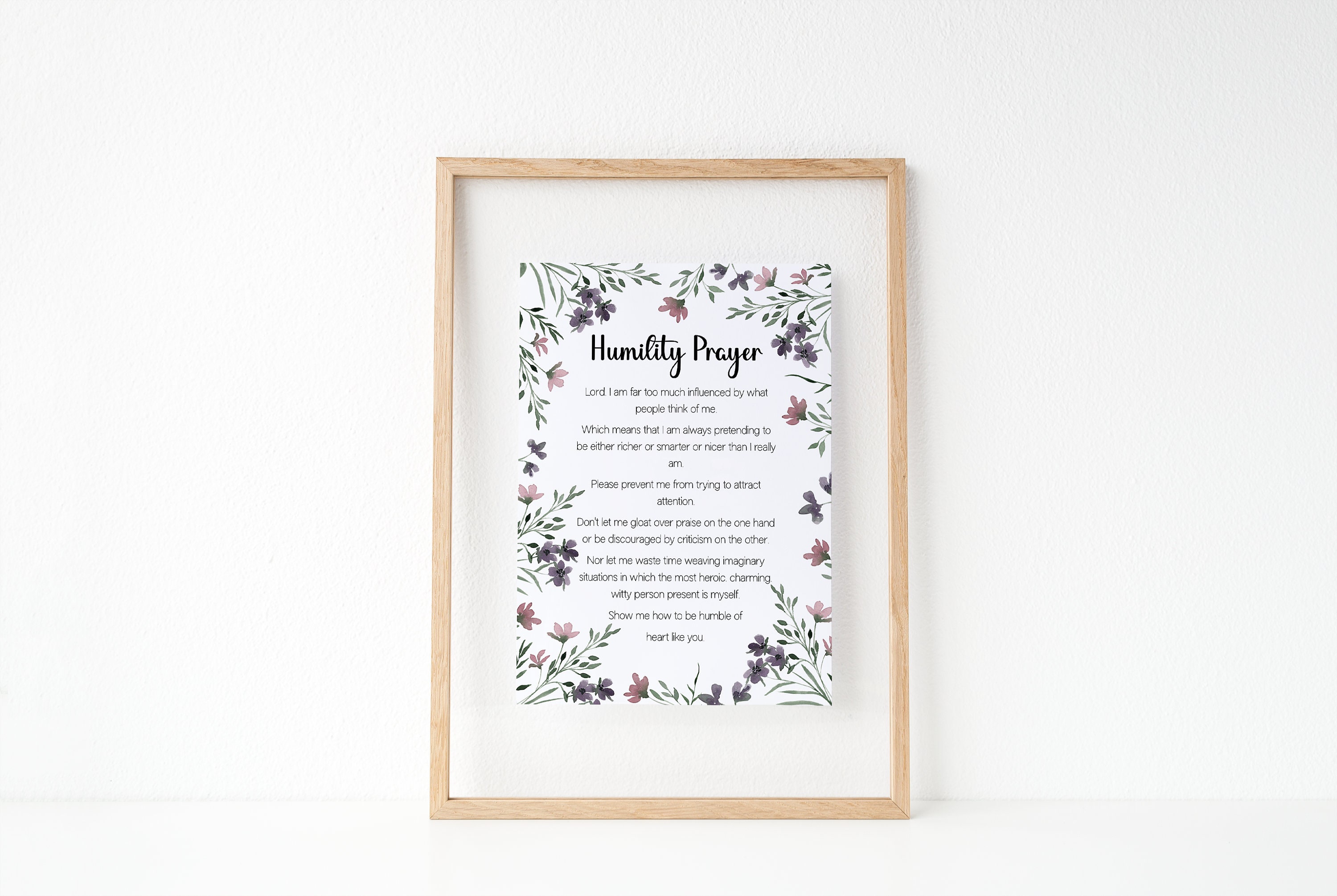 Humility Prayer Poster, AA Wall Art, Recovery Wall Art, Sobriety Wall ...