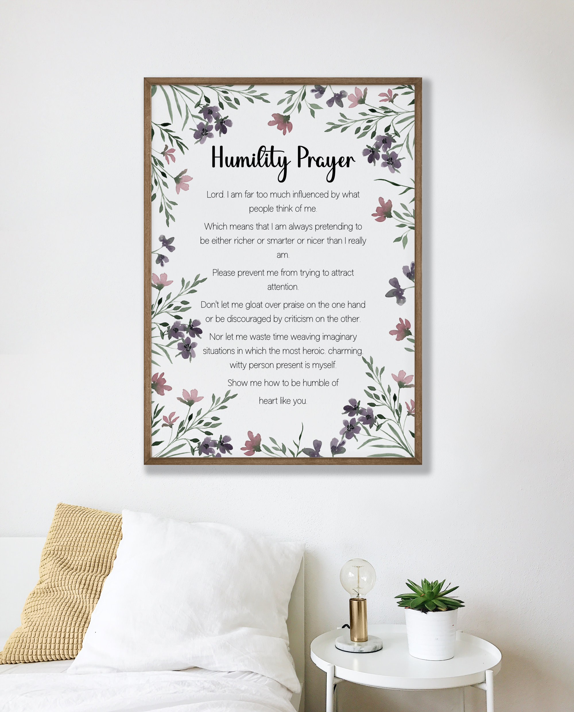 Humility Prayer Poster, AA Wall Art, Recovery Wall Art, Sobriety Wall ...