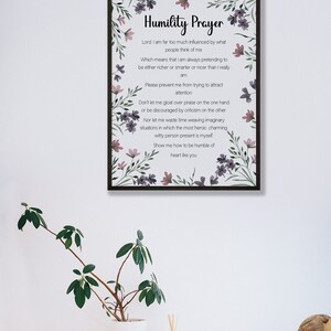 Humility Prayer Poster, AA Wall Art, Recovery Wall Art, Sobriety Wall ...
