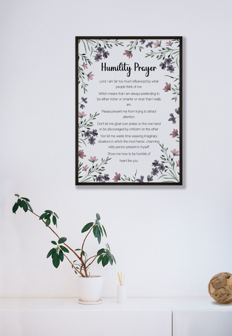 Humility Prayer Poster, AA Wall Art, Recovery Wall Art, Sobriety Wall ...