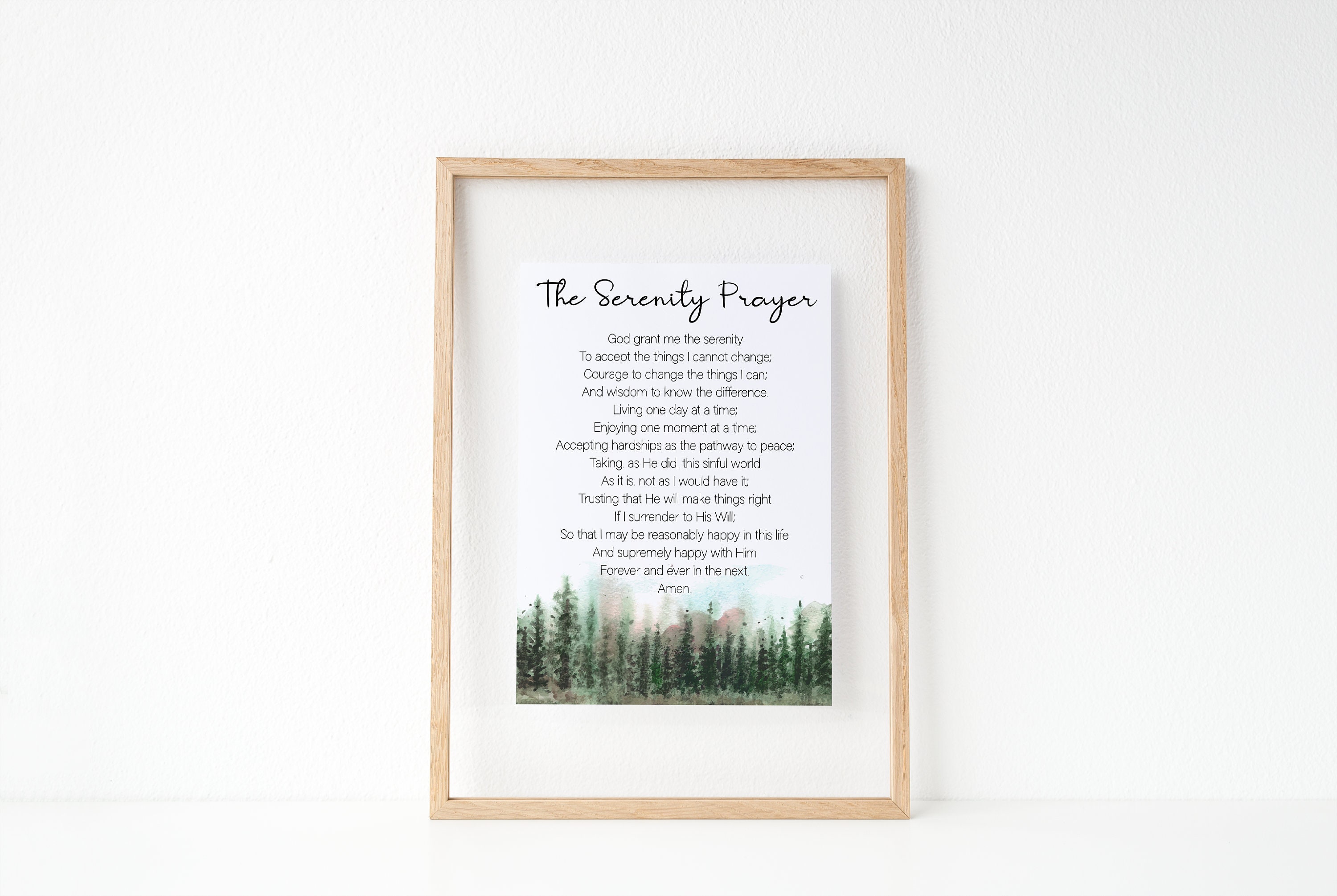 The Serenity Prayer Poster, AA Wall Art, Recovery Print, Sobriety Print ...