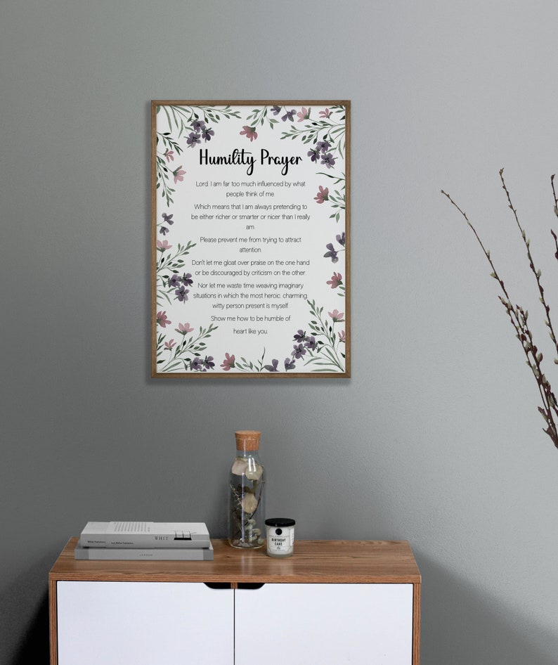 Humility Prayer Poster, AA Wall Art, Recovery Wall Art, Sobriety Wall ...