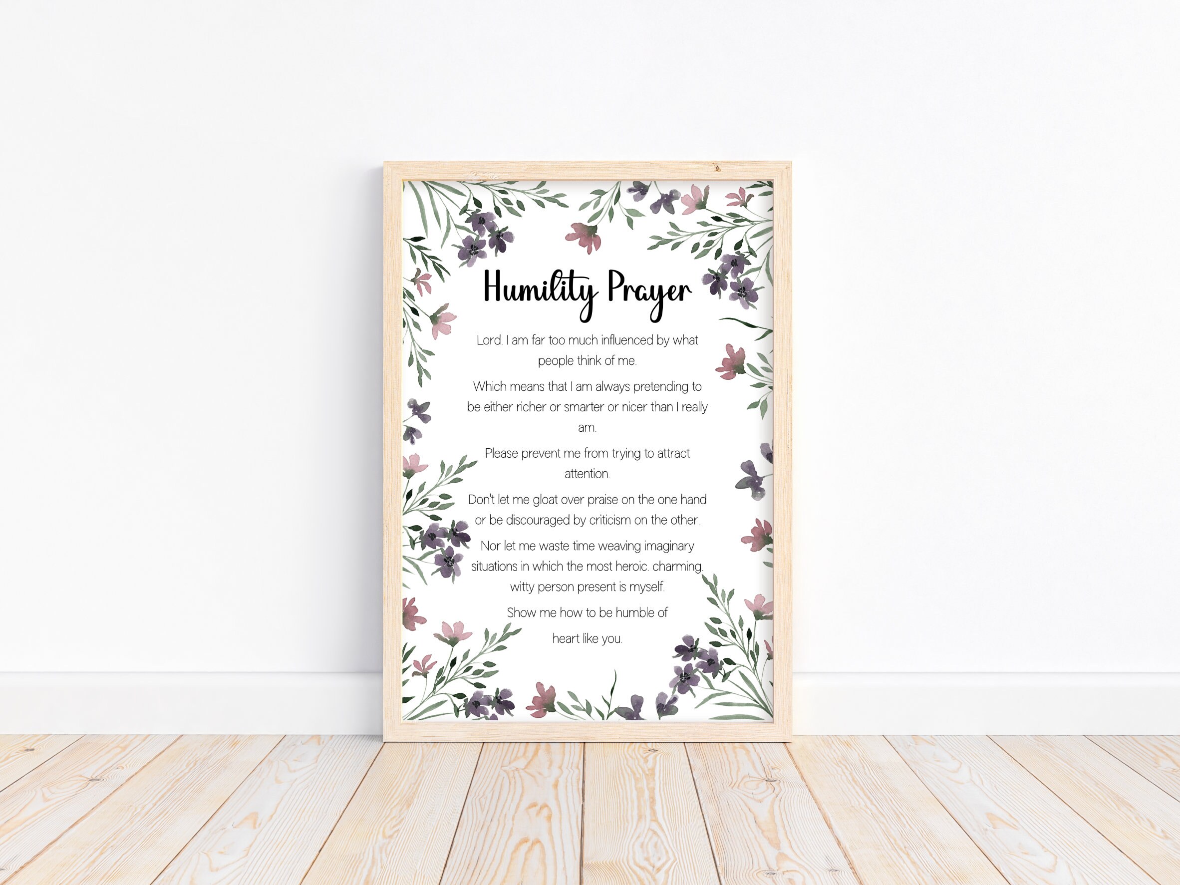 Humility Prayer Poster, AA Wall Art, Recovery Wall Art, Sobriety Wall ...