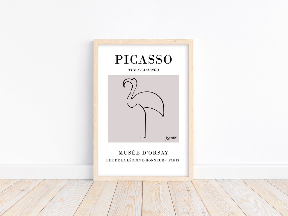 Picasso Art Print Picasso Flamingo Picasso Art Poster - Etsy