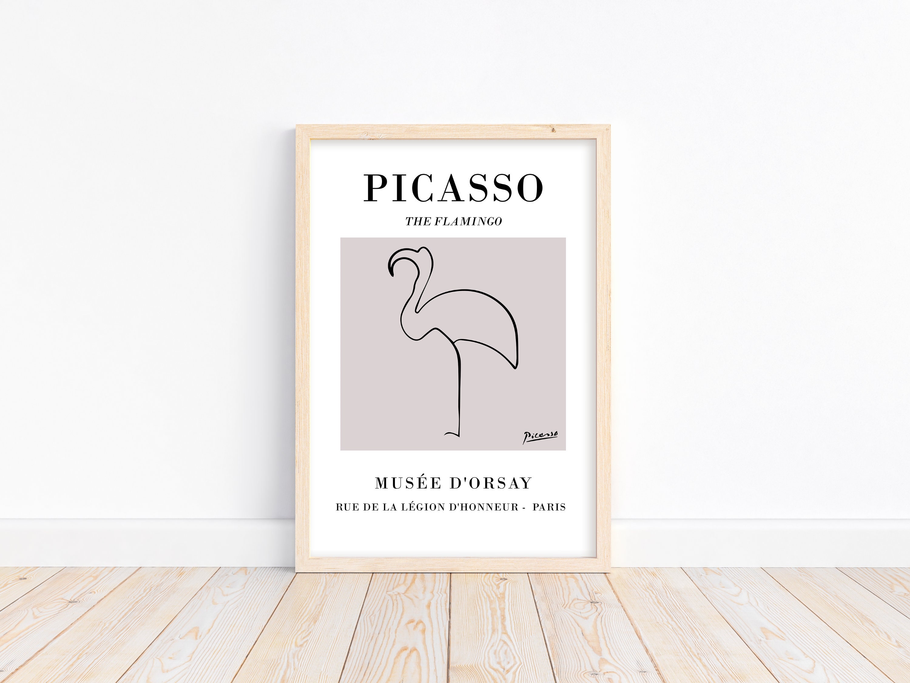 Picasso Art Print, Picasso Flamingo, Picasso Art Poster, Picasso Line ...