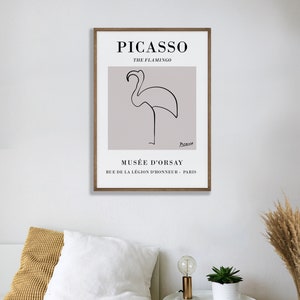 Picasso Art Print, Picasso Flamingo, Picasso Art Poster, Picasso Line ...