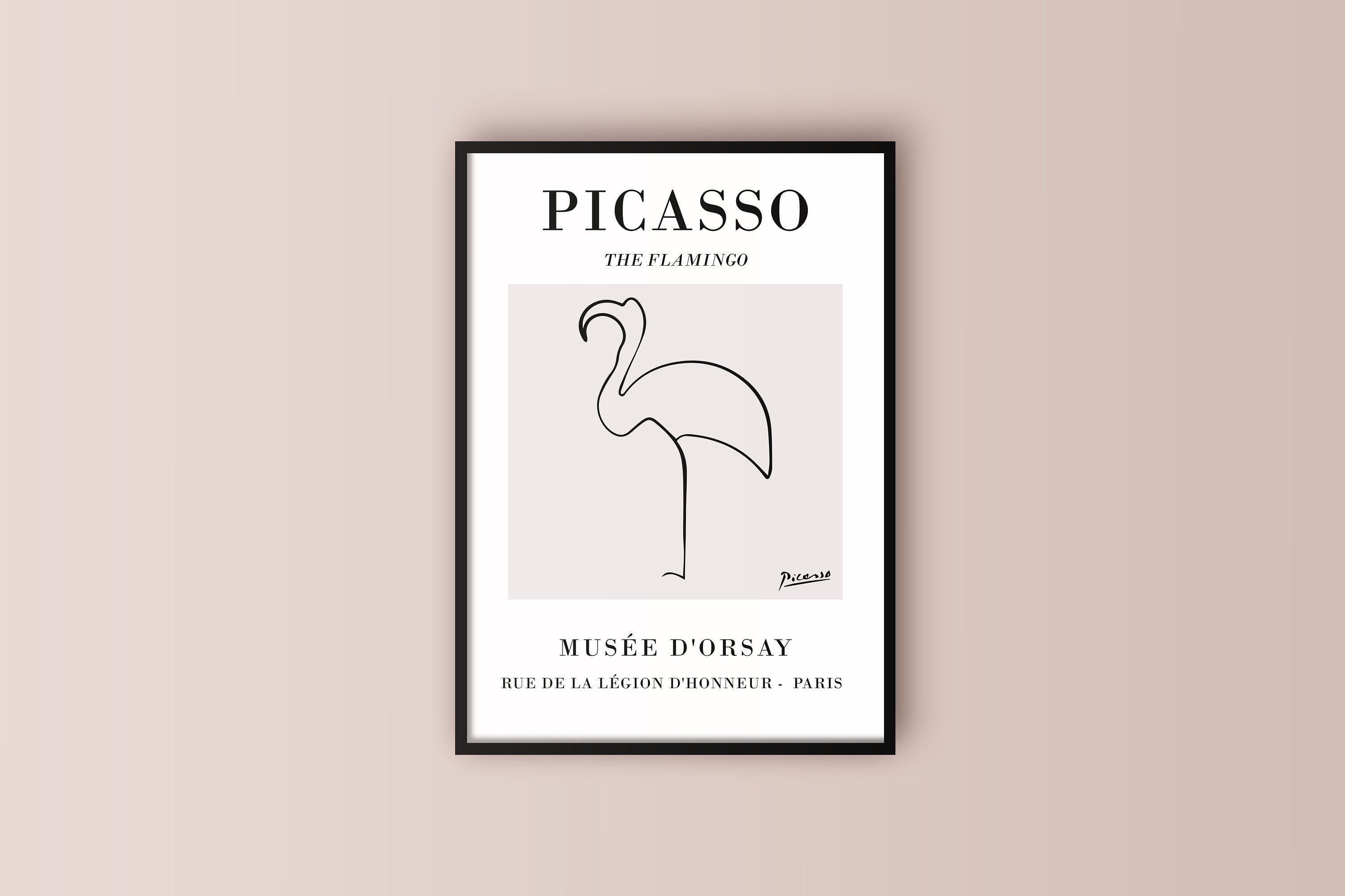 Picasso Art Print, Picasso Flamingo, Picasso Art Poster, Picasso Line ...