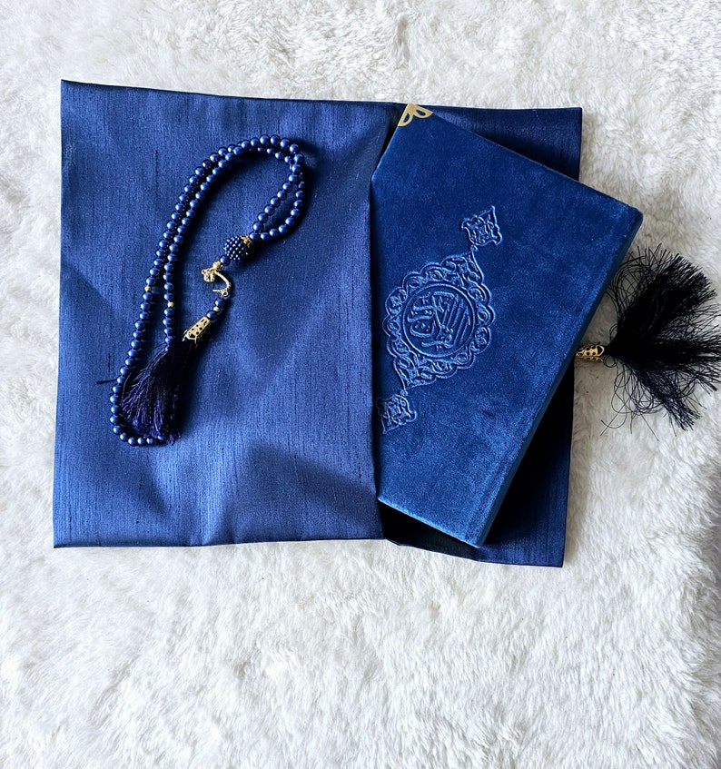 Velvet Holy Quran Book With Satin Case & Pearl Tasbih: Islamic Gift - Etsy