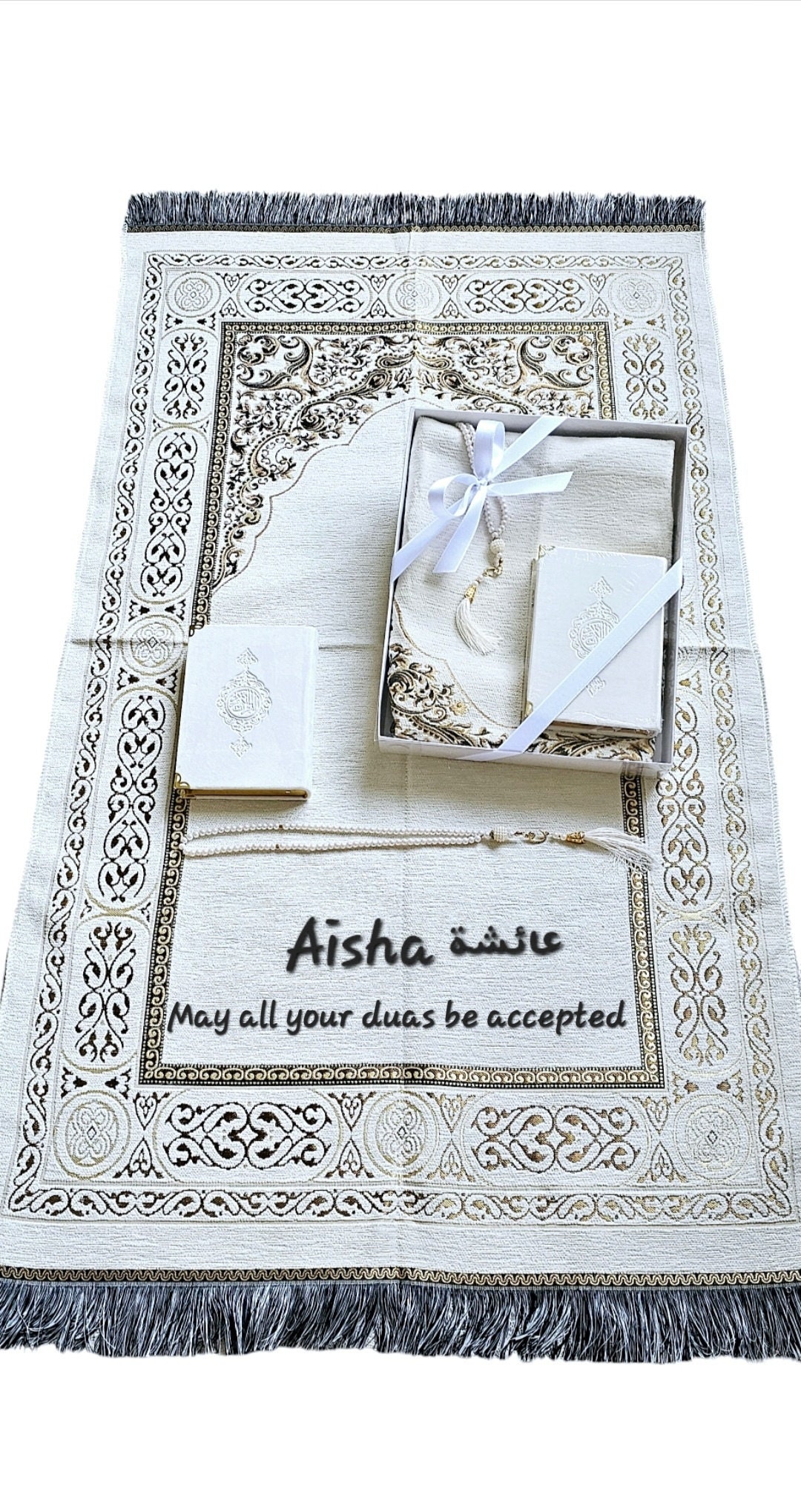 Customized Affordable Velvet Prayer Mat | Custom Islamic Prayer Rug ...