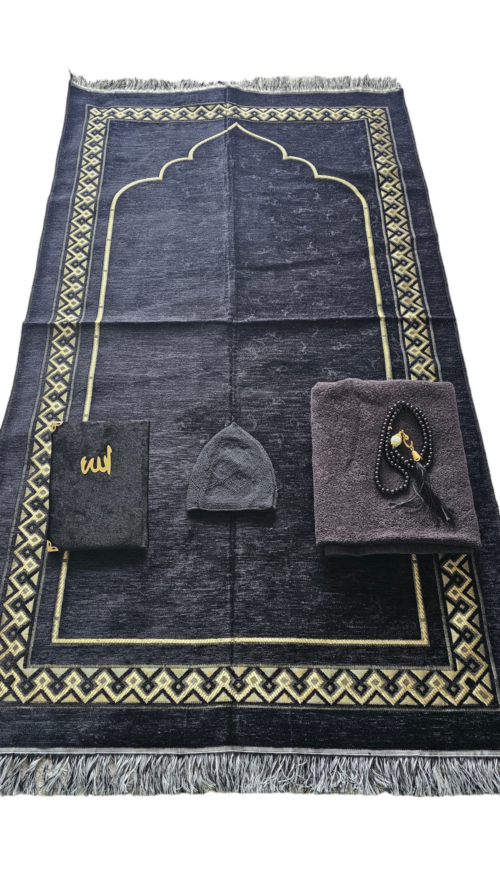 Islamic Personalised Wudhu Towel Prayer Mat Dua Book,hijab,tasbeh Set ...