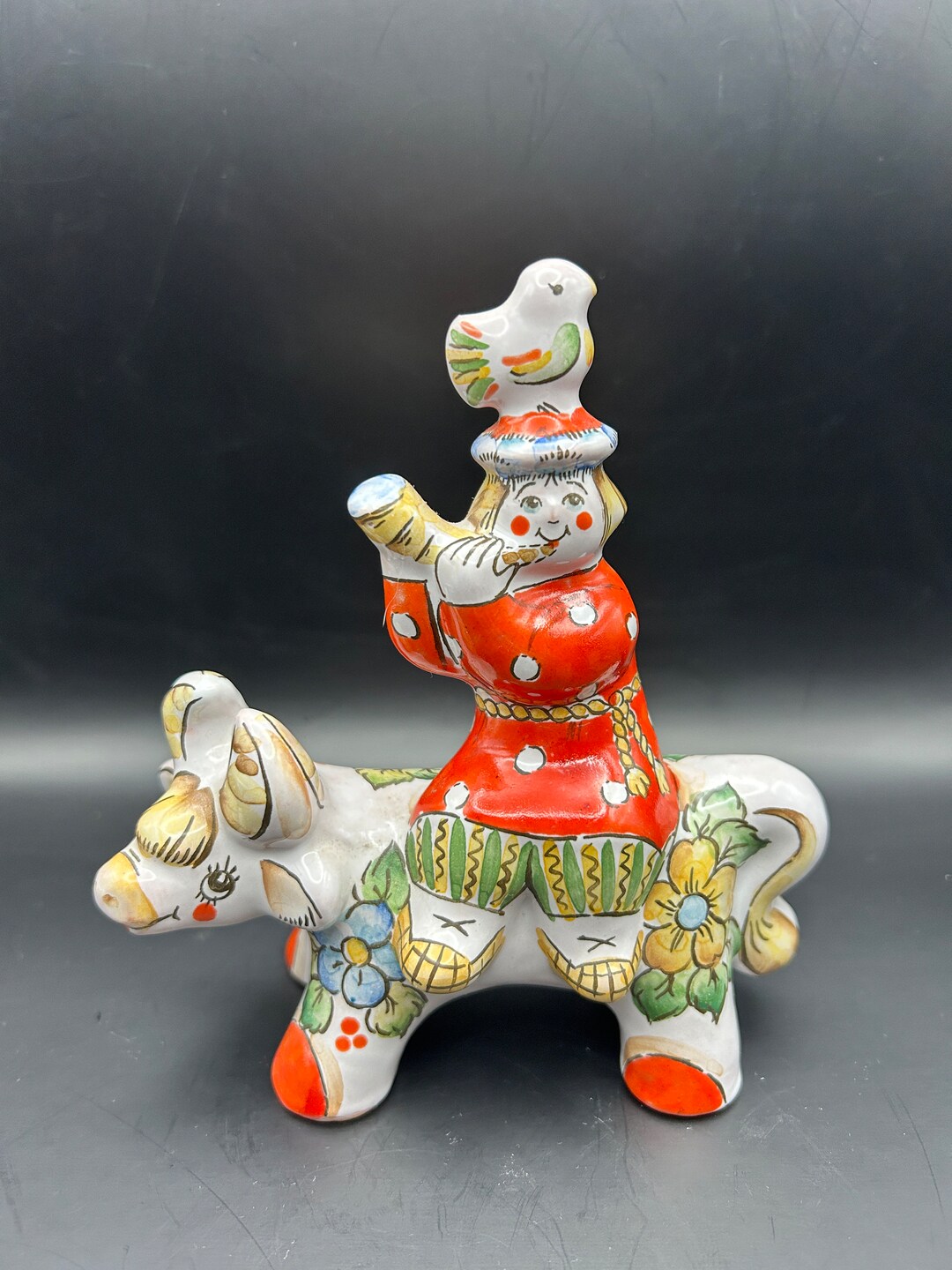 Amazing Cow With a Musician on Her Back Gorgeous Details - Etsy