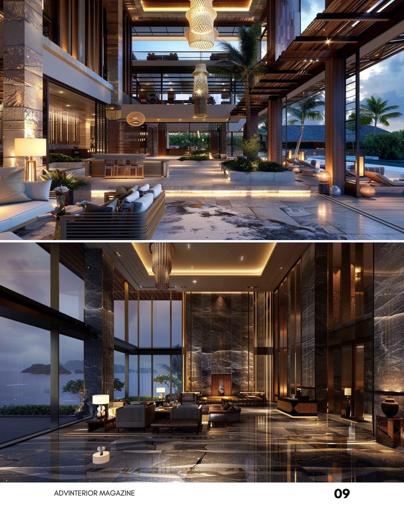 Luxury Modern Resorts Interior - Etsy