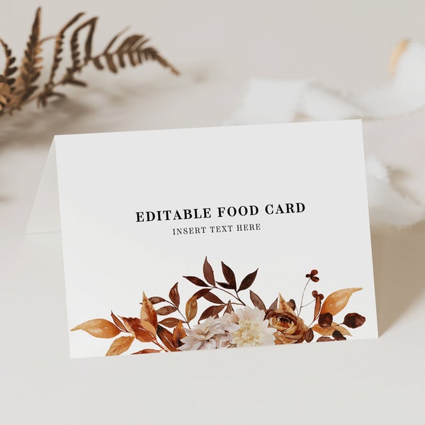 Food Place Card - Etsy