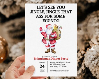 Funny Christmas Dinner Invitation Digital - Etsy