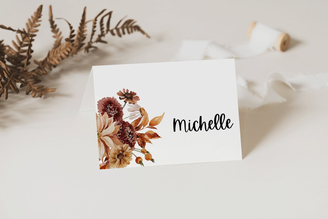 Editable Thanksgiving Place Card,friendsgiving Name Place Cards ...
