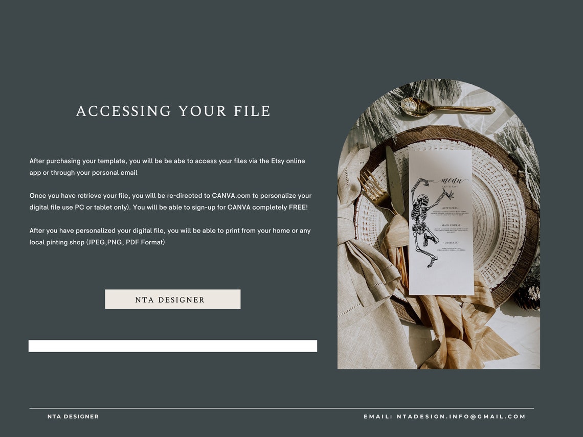 Halloween Dancing Skeleton Menu Template,halloween Party Menu Template ...