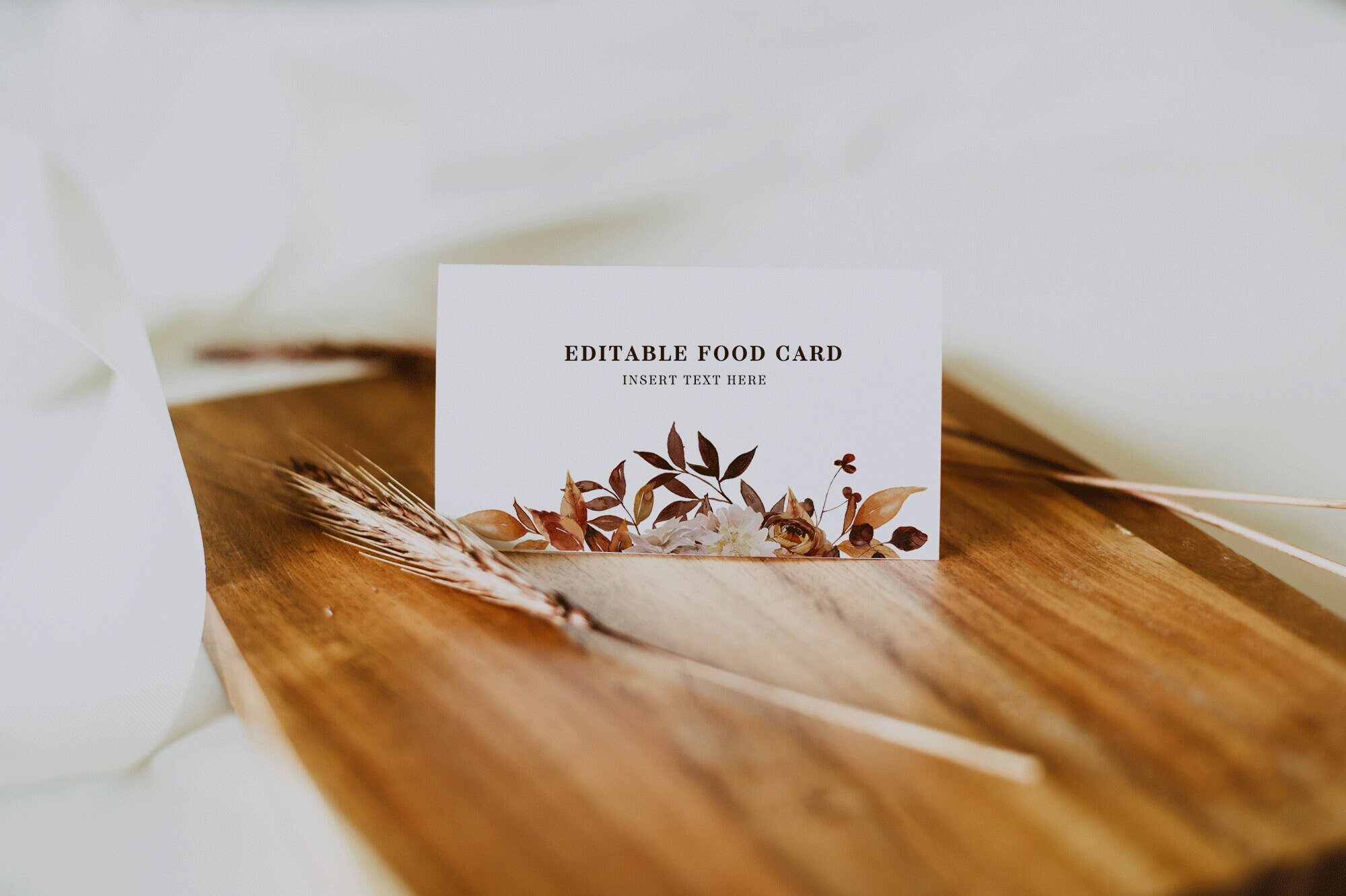 Editable Thanksgiving Place Card,thanksgiving Food Place Cards Template ...