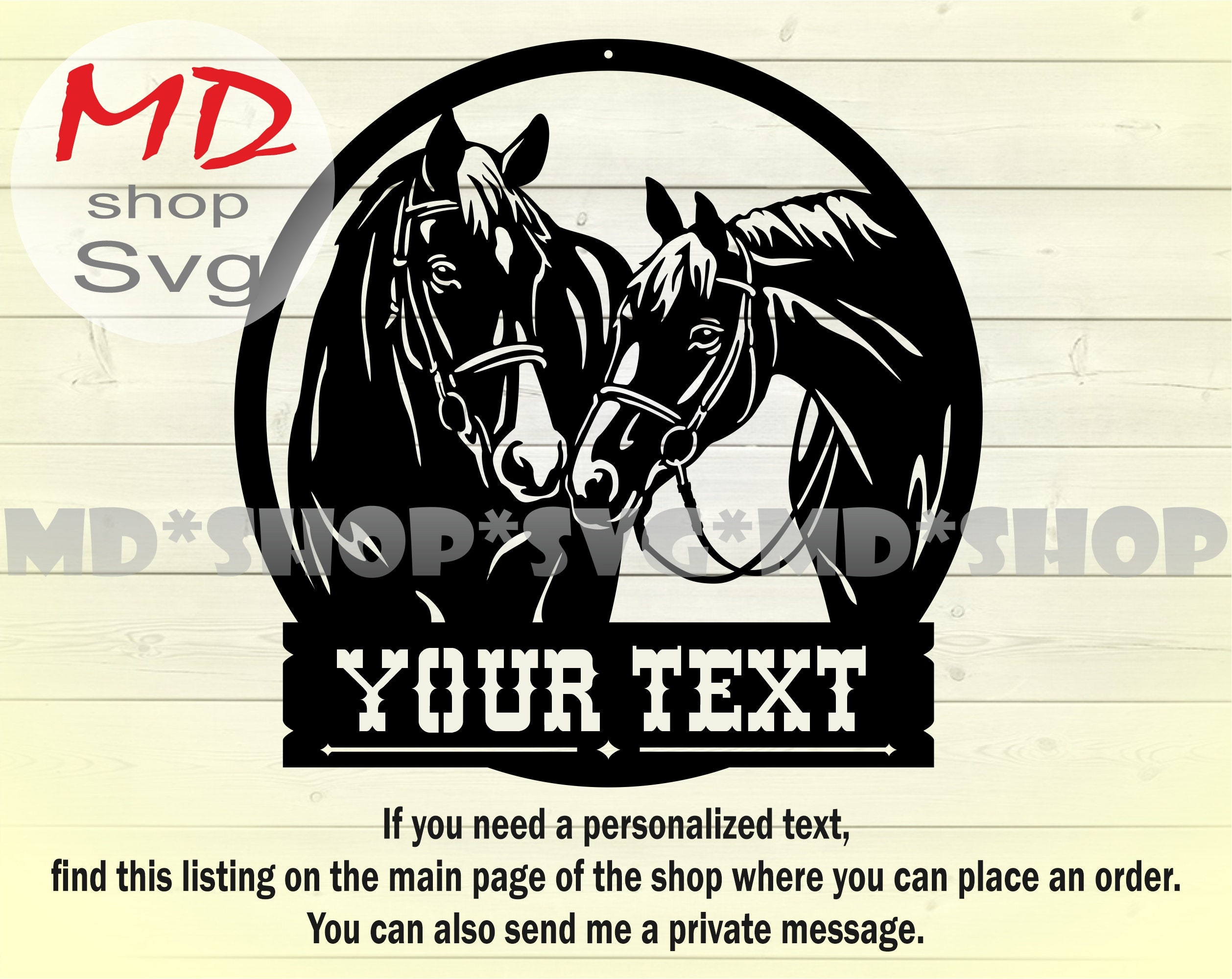 Two Horses Svg, Horses DXF Files for Plasma, Horse Files for CNC ...