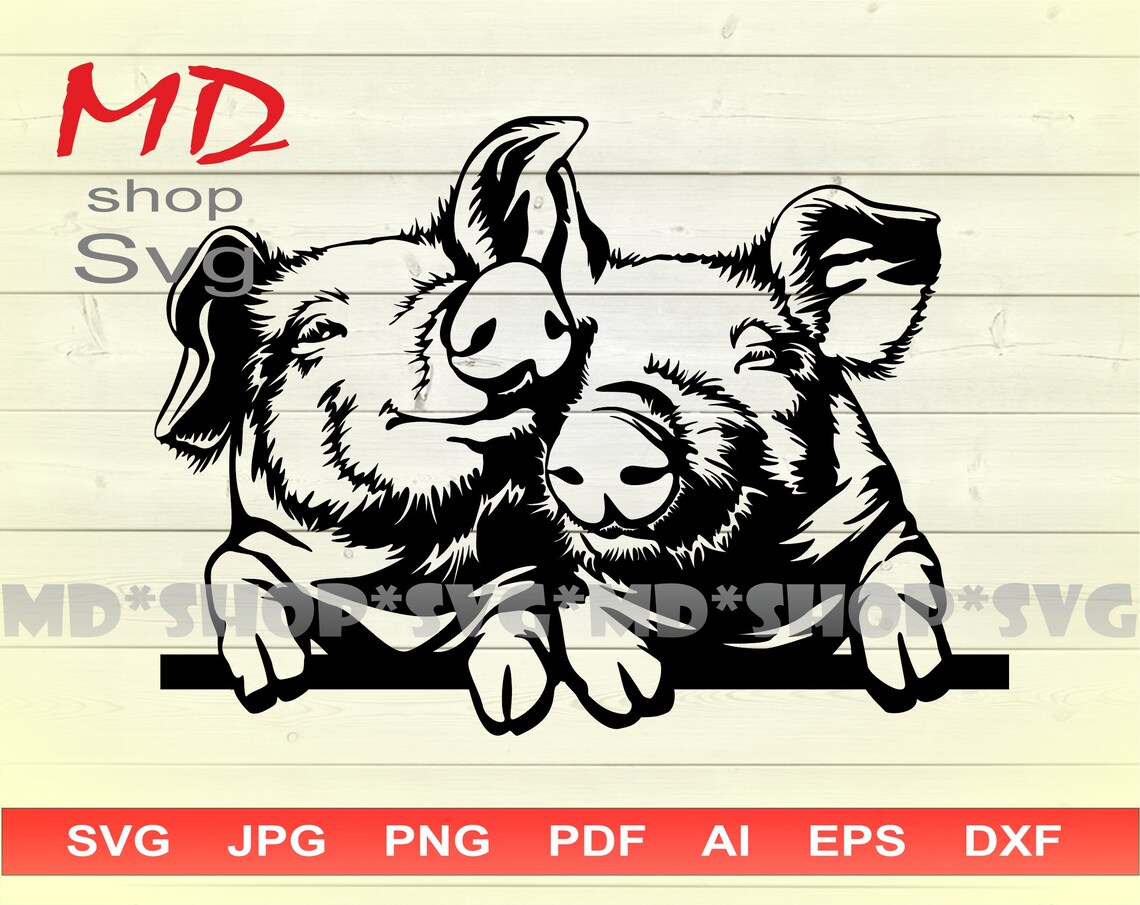 Happy Pigs SVG for Cricut DXF Files for Plasma Happy Pigs - Etsy