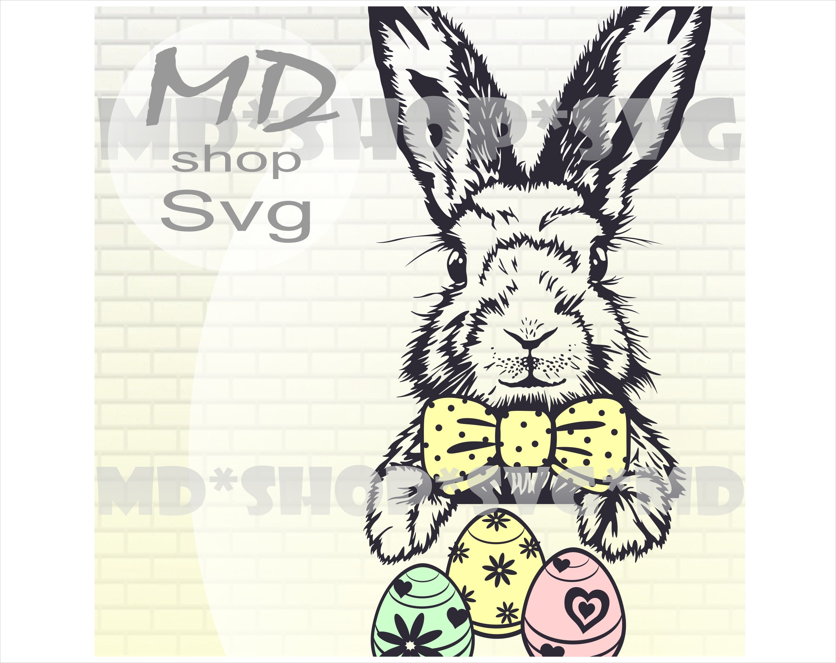 Easter Bunny SVG Rabbit Silhouette DXF, Farm Life Clip Art Png Files - Etsy