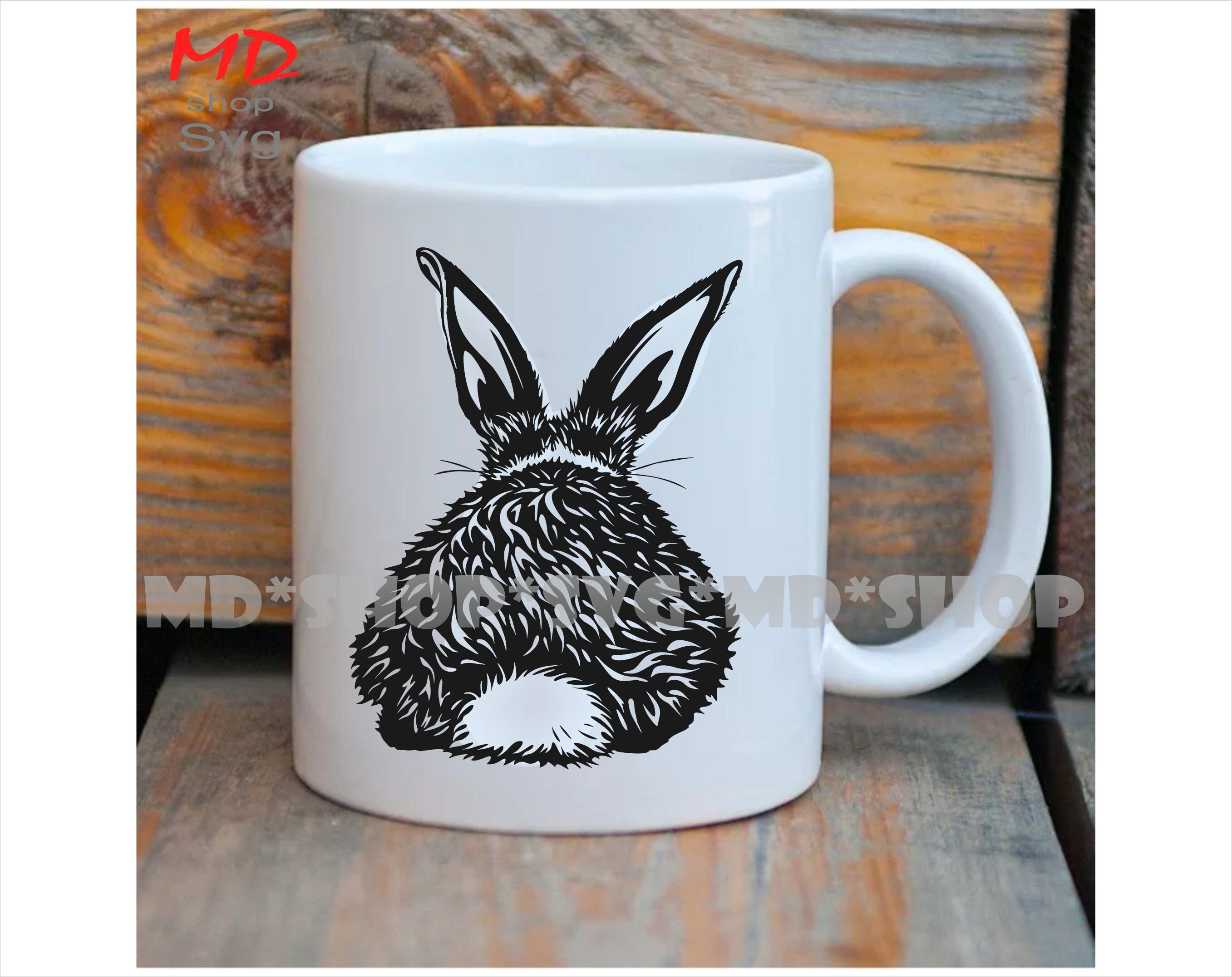 Bunny Back SVG for Cricut, Rabbit Back Silhouette DXF, Bunny CNC, T ...