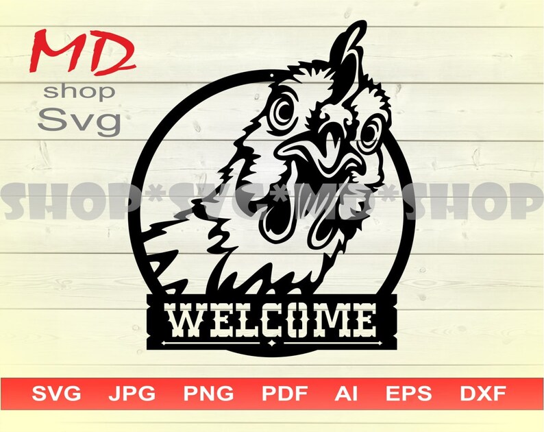 Chicken Welcome Sign Chicken for CNC Plasma Cutter Chicken - Etsy