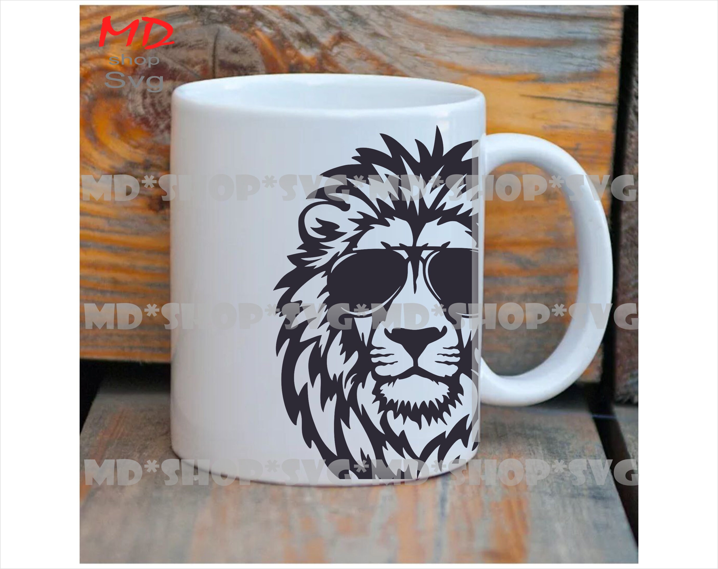 Lion With Glasses SVG, Lion Head Silhouette, Lion for Plasma Cutter ...