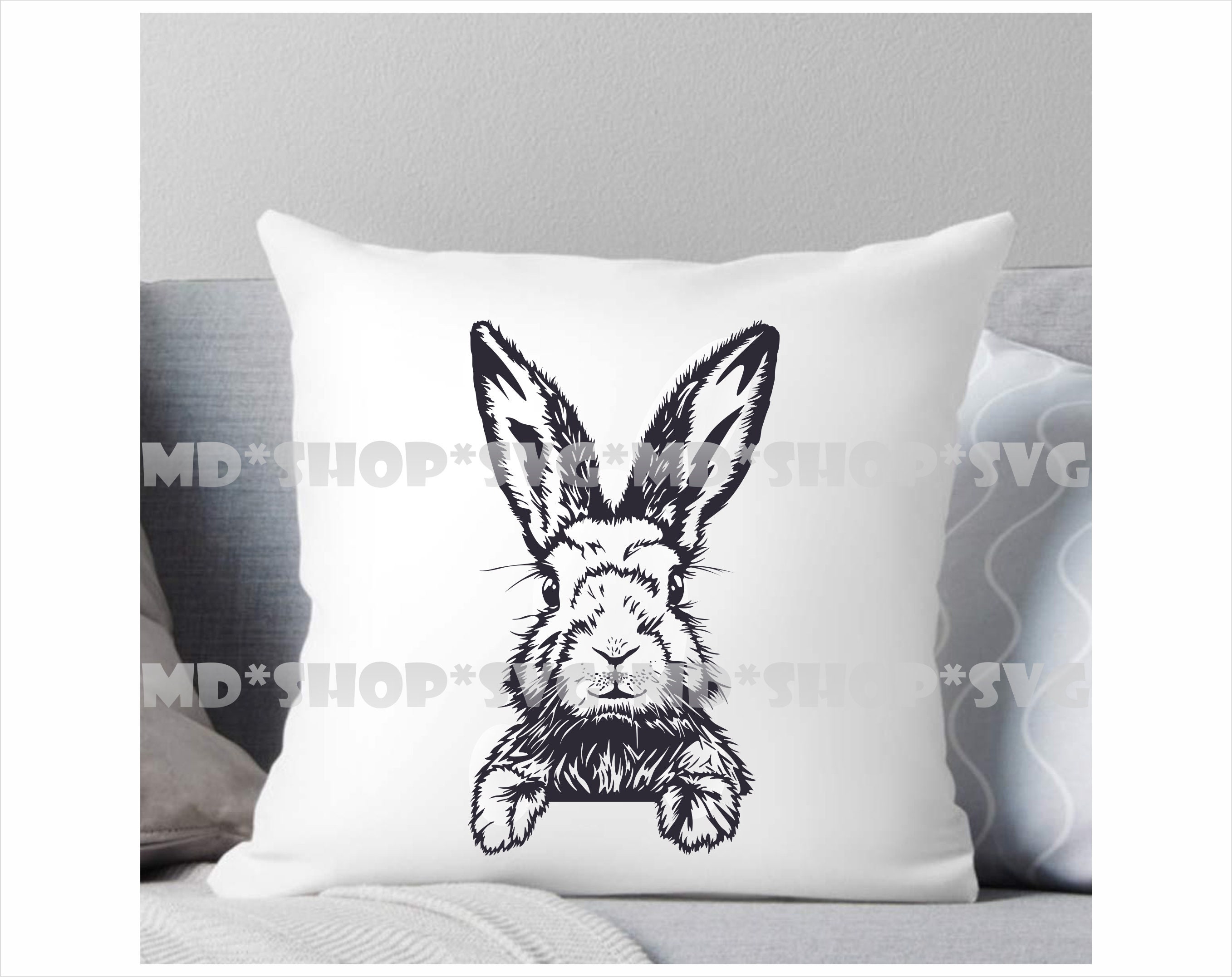 Bunny SVG for Cricut Rabbit Silhouette DXF T-shirt Design - Etsy